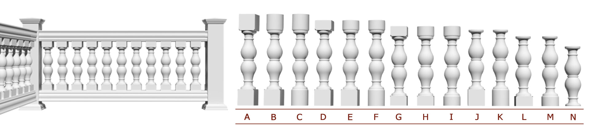 FiberThane™ Hybrid Balustrade System | pacificcolumns.com